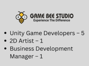 Gamebee Studio Hiring: Unity Developers, 2D Artist, BDM