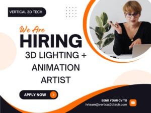 Remote 3D Lighting, Animation Artist Job: Maya, 3ds Max, Blender